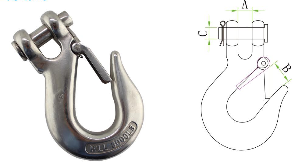 Jaw Swivel Crane Hook- Buy cargo hook with latch, cargo hook, swivel ...